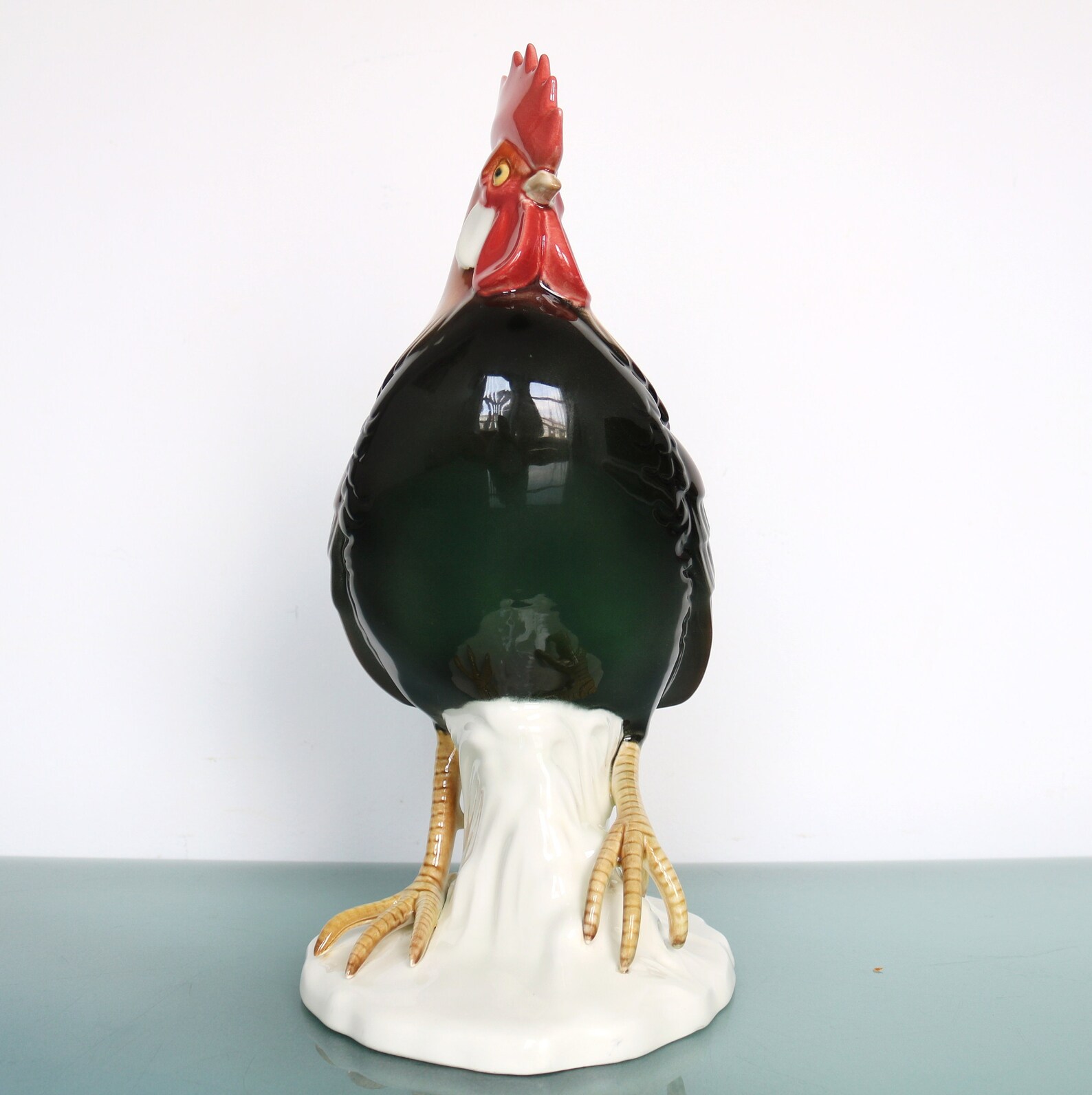 German GOEBEL Large ROOSTER UNDAMAGED Top Vintage Figurine Porcelain ...
