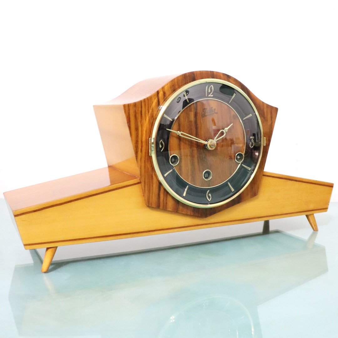 JUBA SCHATZ Mantel Clock Vintage WESTMINSTER Chime High Gloss Multi ...