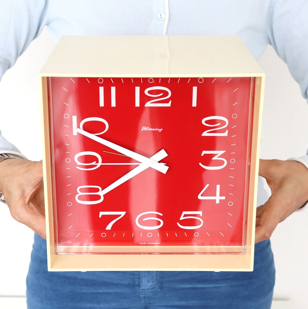 BLESSING Alarm Clock Rare Dealers DISPLAY!! Vintage Mantel AND Wall Xxl ...