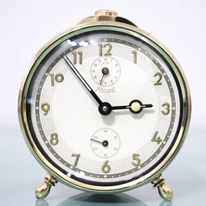 KIENZLE Alarm Mantel Clock Antique SUPER Condition! Germany Flag Colors ...
