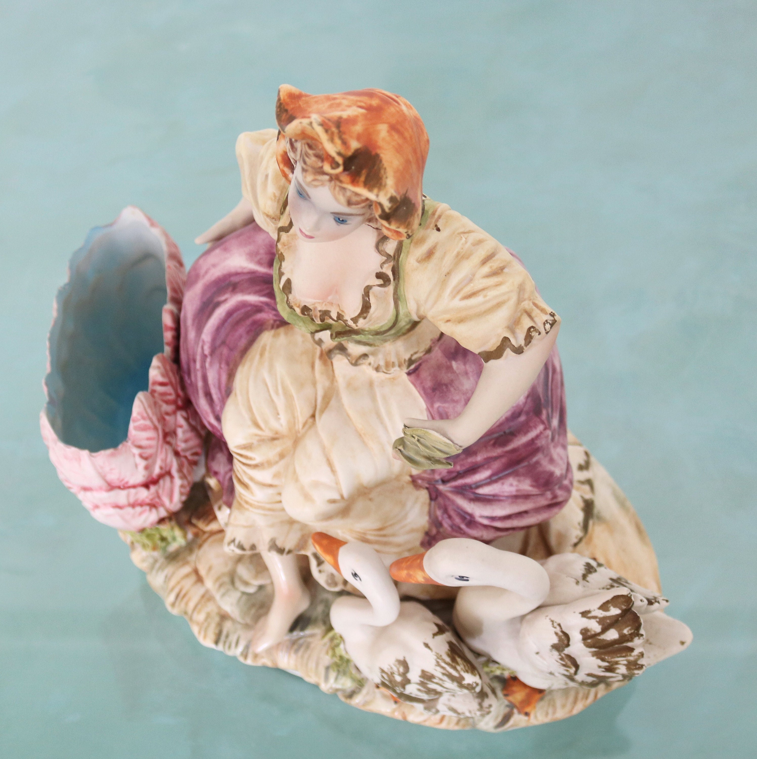 CAPODIMONTE Figurine Large XL Italian Vintage Italy LADY Girl - Etsy ...