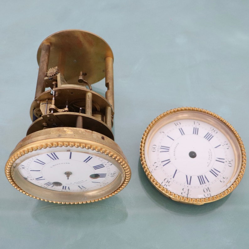 DOUBLE SIDED DIAL Mantel Top Clock Set Candelabras C1840 | Etsy