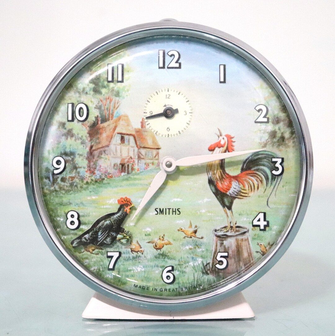 SMITHS Alarm Clock FARM House CHICKEN Animated Brilliant Condition ...