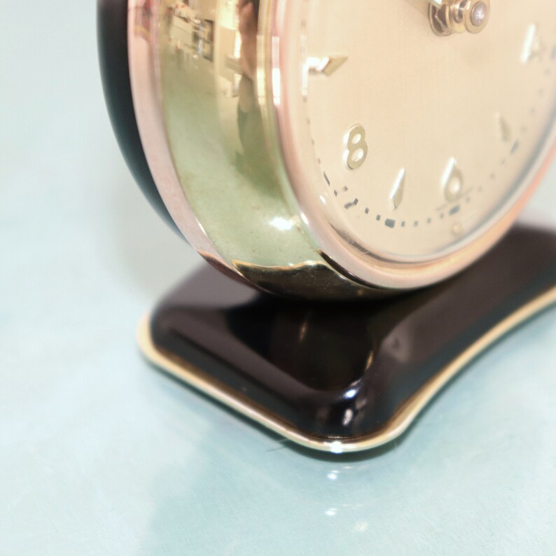 LUMEN Alarm Mantel Clock Vintage RED Copper 1960s Restored & - Etsy