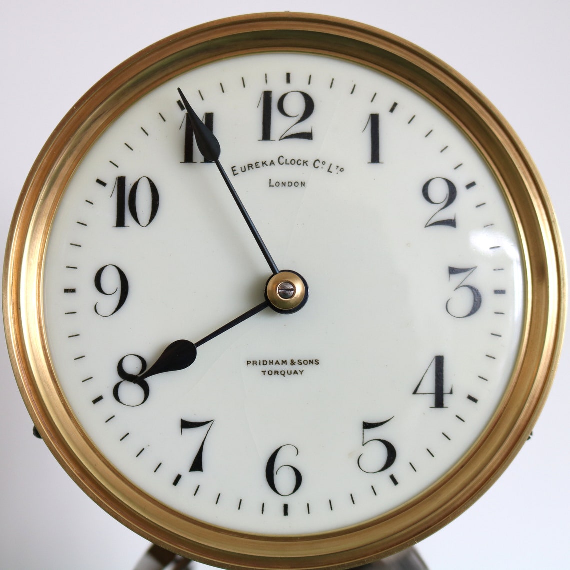 Antique EUREKA Clock Mantel UK 5 Crystals ELECTROMAGNETIC | Etsy