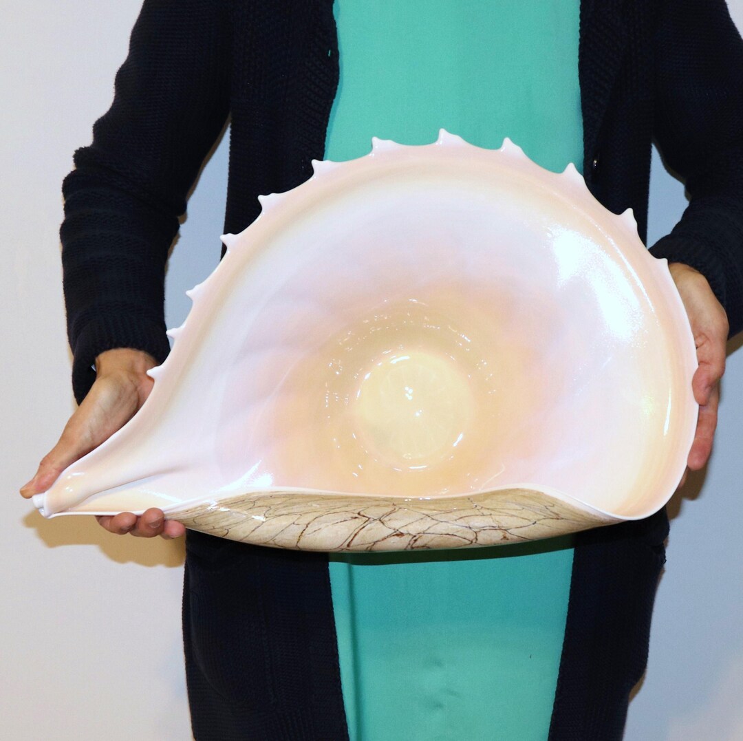 MURANO Italy Vintage Glass Work of Art Gold Xxl HUGE!! Crystal Top ...