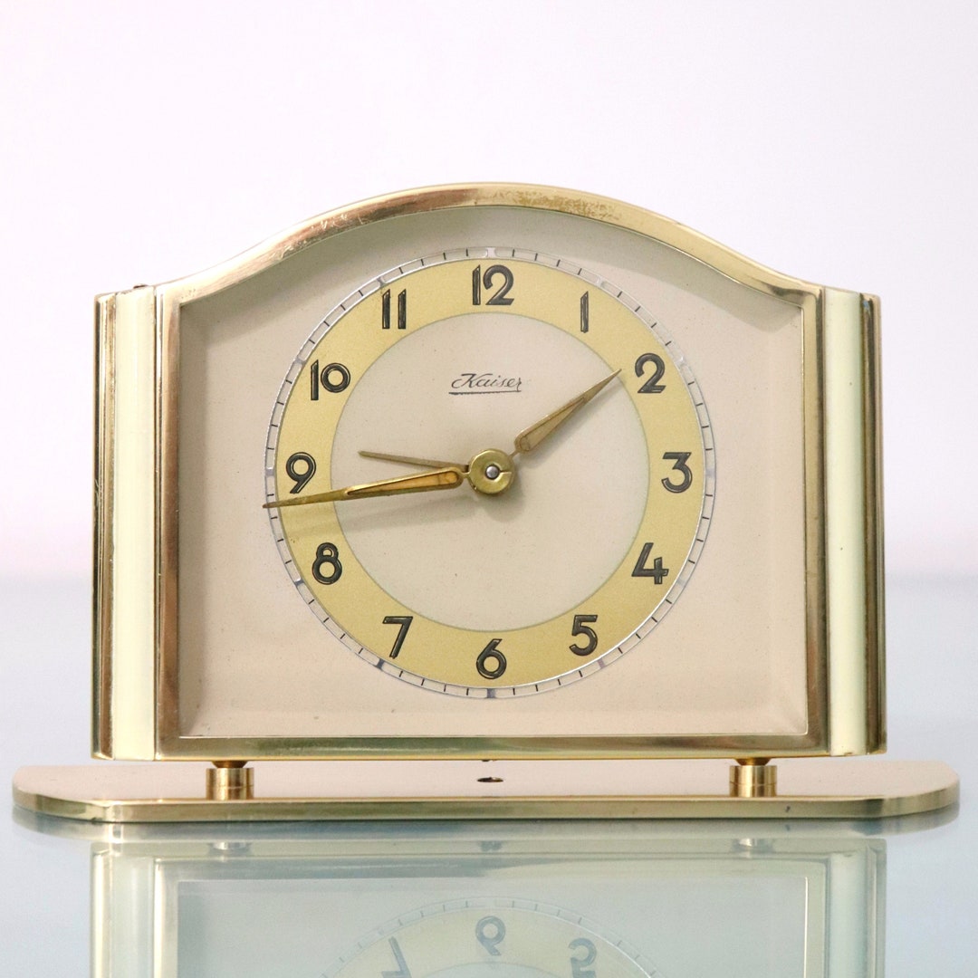 KAISER Alarm Mantel Top Clock ANTIQUE 1930s ART Deco! Rare Model! Fully ...