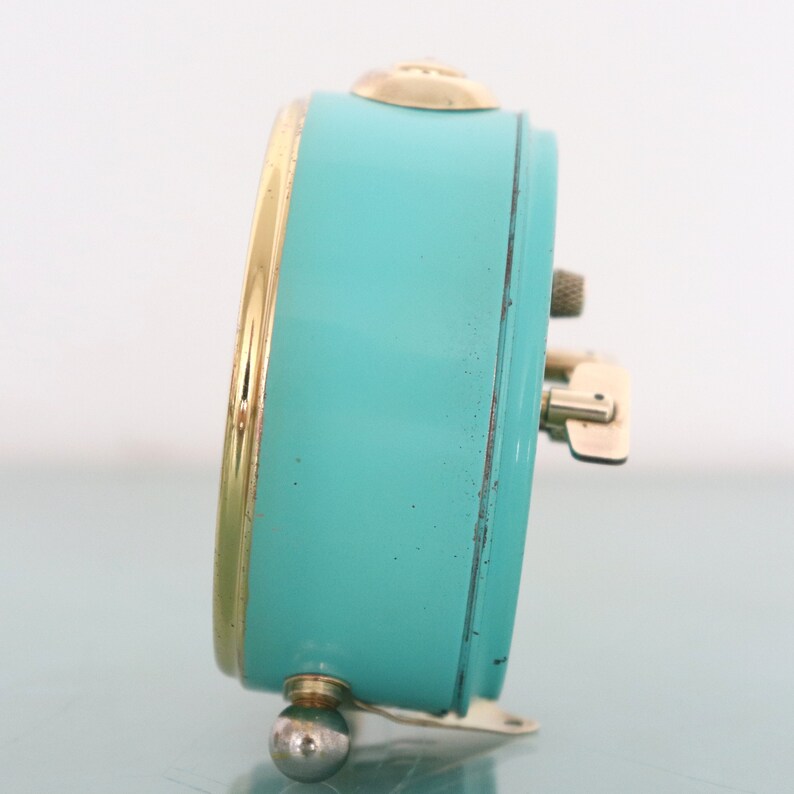 LUMEN Alarm Mantel Clock Vintage TURQUOISE 1960s RESTORED & | Etsy