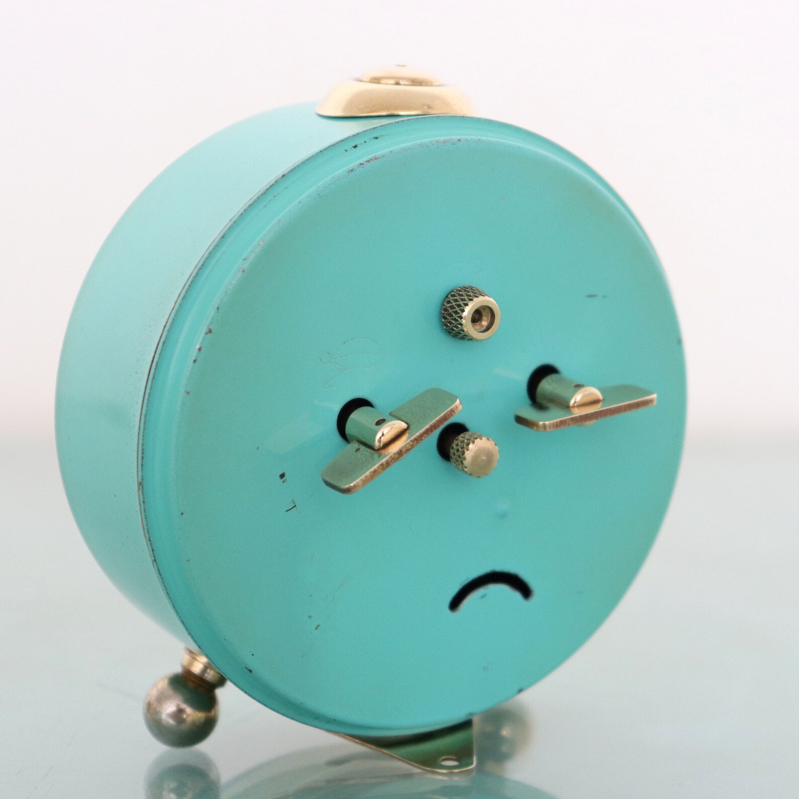 LUMEN Alarm Mantel Clock Vintage TURQUOISE 1960s RESTORED & - Etsy