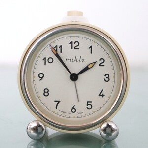 RUHLA Alarm Mantel Top Clock Vintage UNUSUAL Restored & Serviced Clock ...