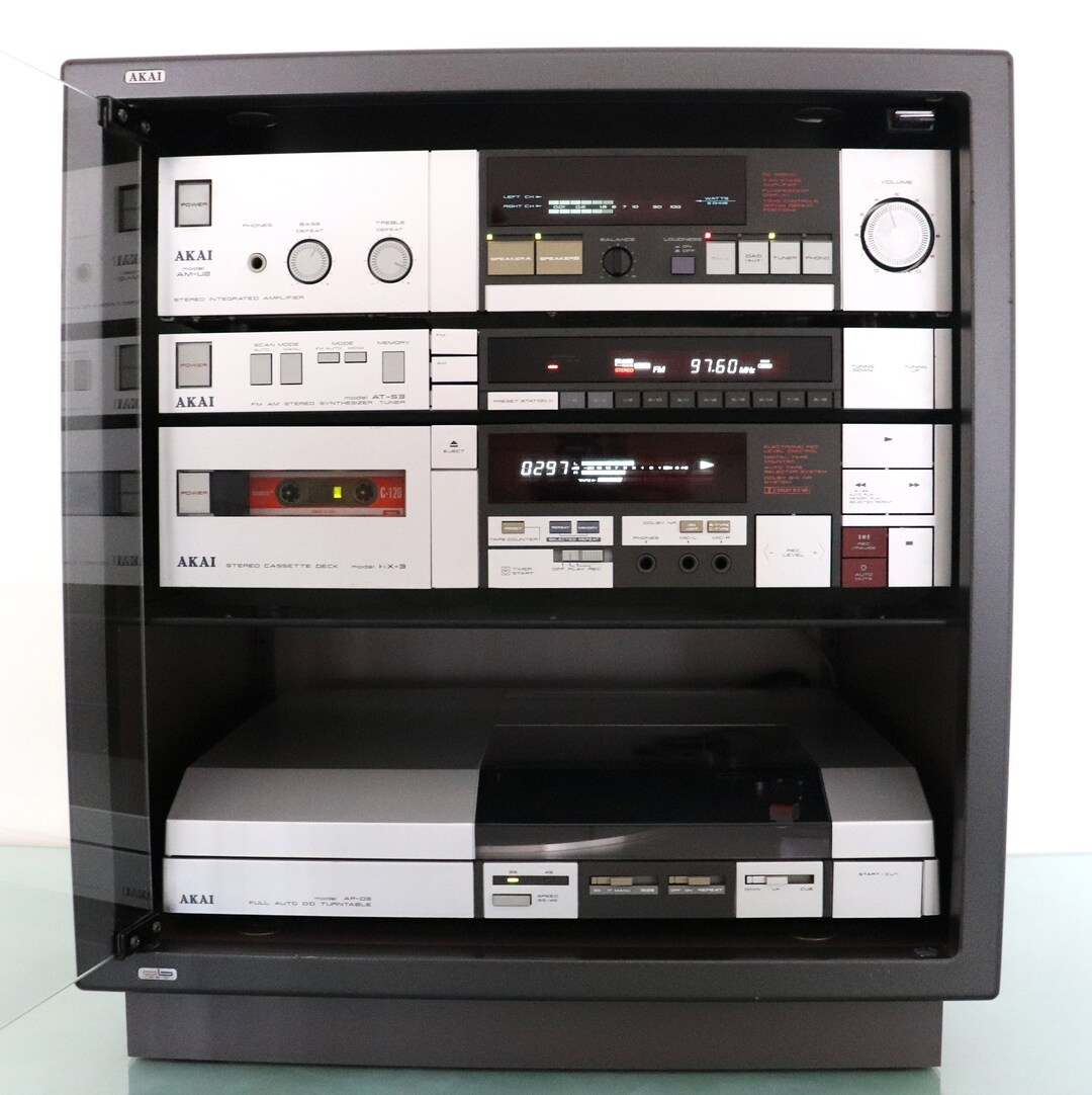 AKAI Top Range! PB Cube Set Turntable Ap-d3 Amplifier Am-u2 Cassette Hx ...