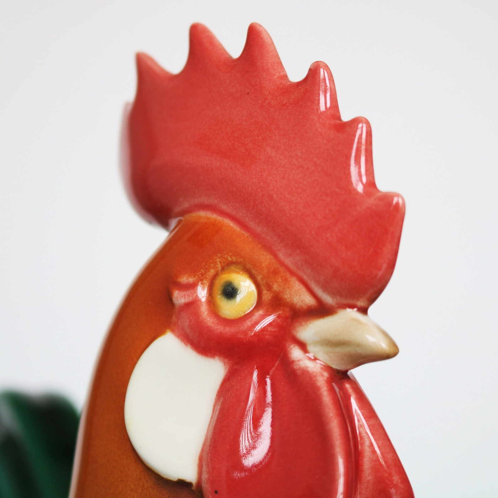 German GOEBEL Large ROOSTER UNDAMAGED Top Vintage Figurine Porcelain ...