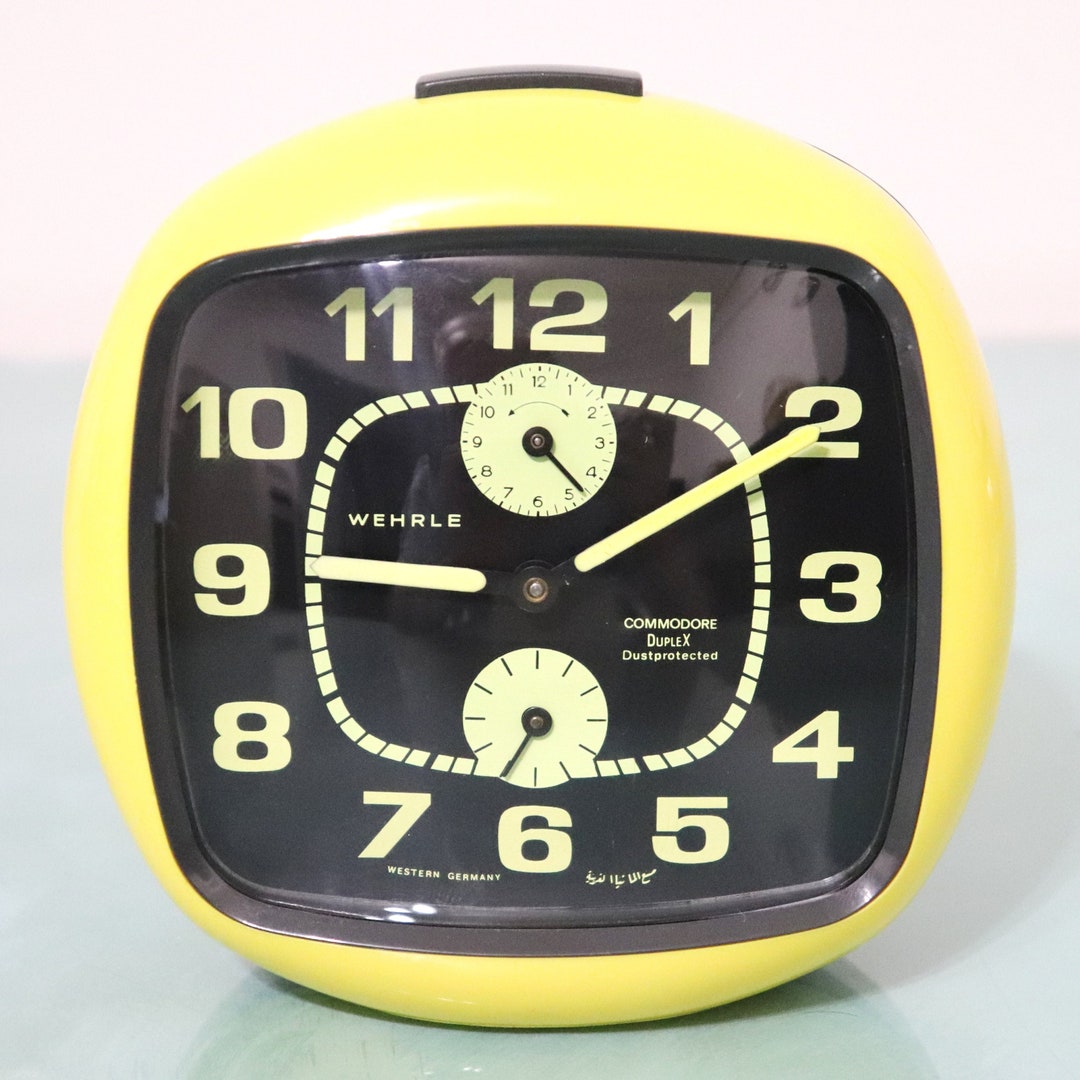 WEHRLE COMMODORE Duplex COMMANDER Super Rare Model! Mantel Alarm Clock ...