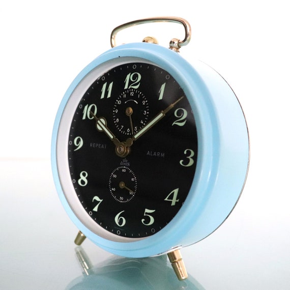 LUMEN Alarm Mantel TOP Clock XXL Vintage Serviced & Restored | Etsy