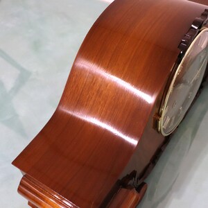 JUBA SCHATZ Mantel Tabletop Clock Vintage High Gloss Wood! 4 Bar Chime ...