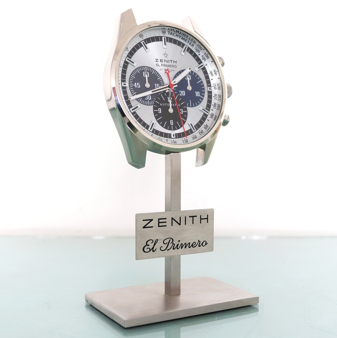 ZENITH EL PRIMERO Mantel Clock Dealers Display Swiss Top Design Clock ...