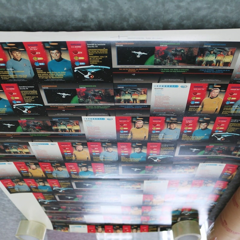 STAR Trek UNCUT TESTPRINT Trading Cards Poster Game Tos - Etsy