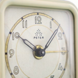 PETER Alarm Mantel Clock MINI BABY Vintage 1950s Restored & Serviced ...