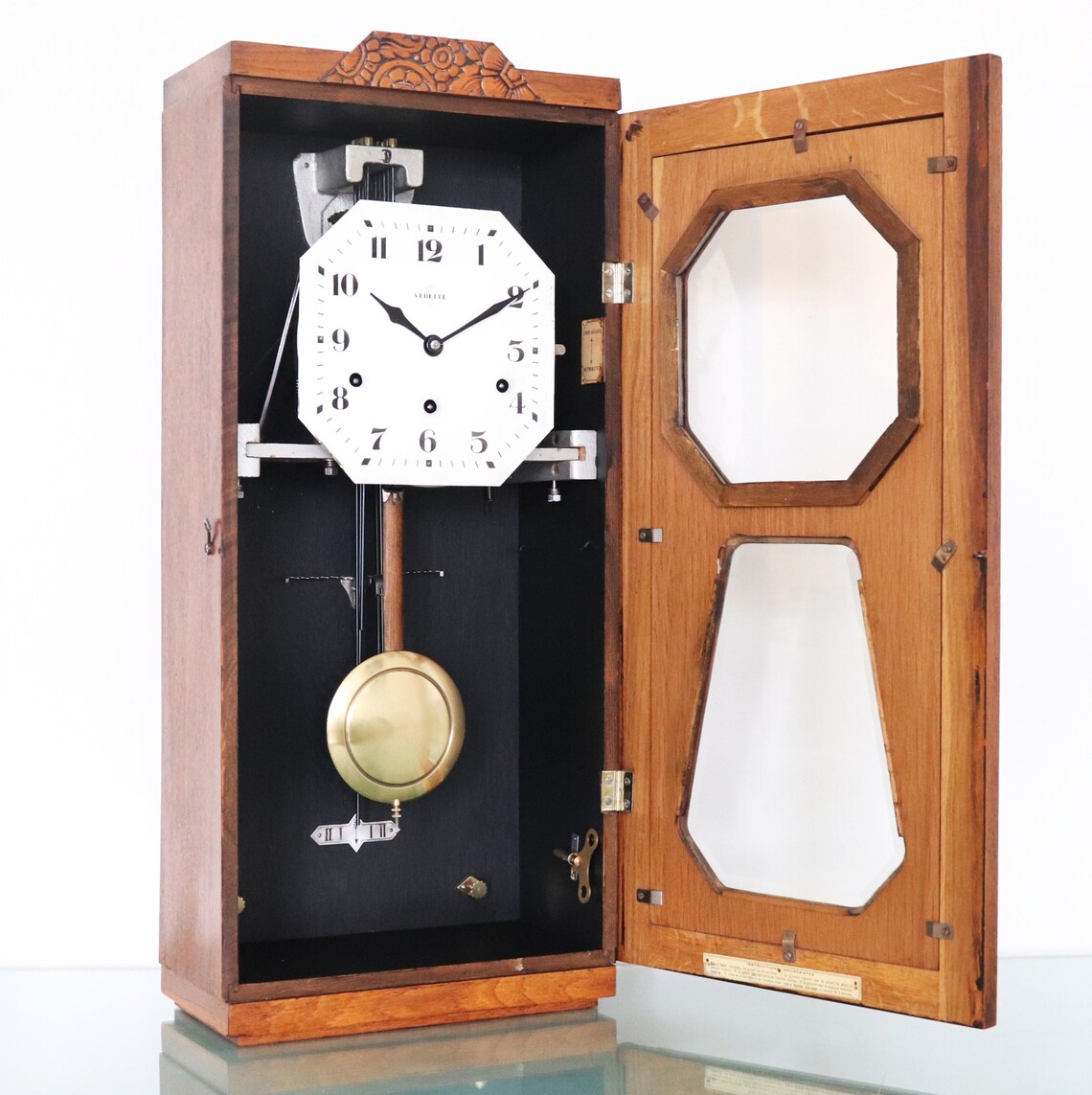 Antique VEDETTE Rare Wall Clock BROTHER JOHN /westminster - Etsy