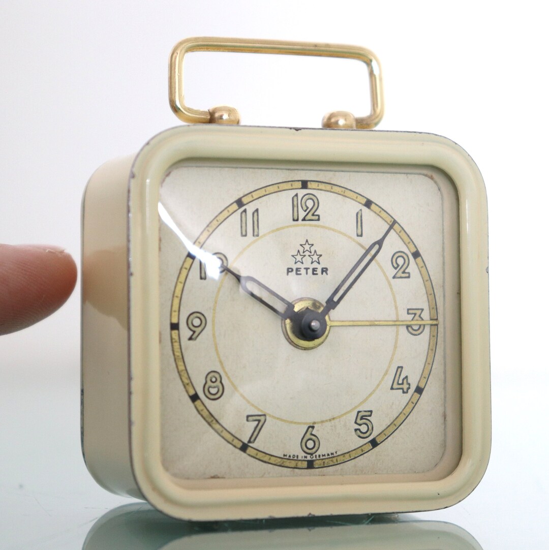 PETER Alarm Mantel Clock MINI BABY Vintage 1950s Restored & Serviced ...