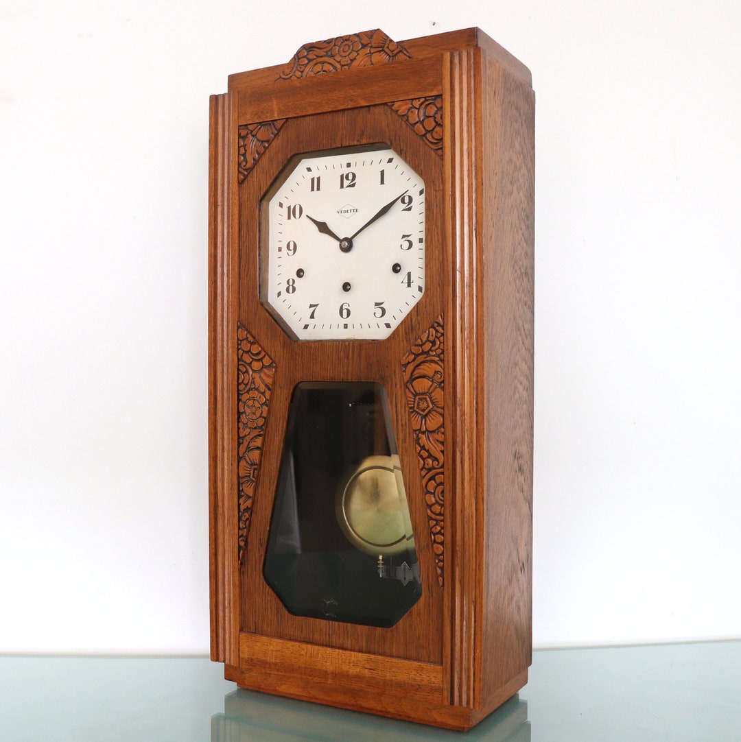 Antique VEDETTE Rare Wall Clock BROTHER JOHN /westminster Chime Antique ...