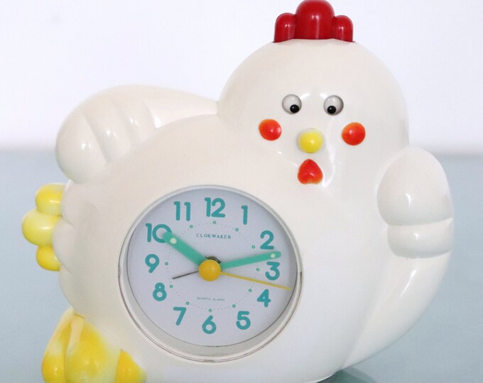 The Chicken Alarm Clock, a Rare 1980s Vintage Novelty and Fun Clock ...