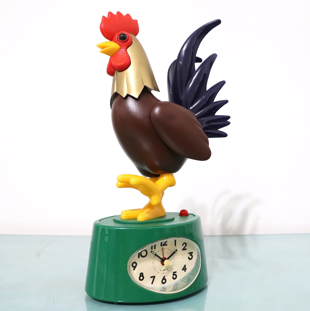 MOTION! Alarm Top Clock Mantel Vintage 1970s ANIMATED Sound Extremely ...