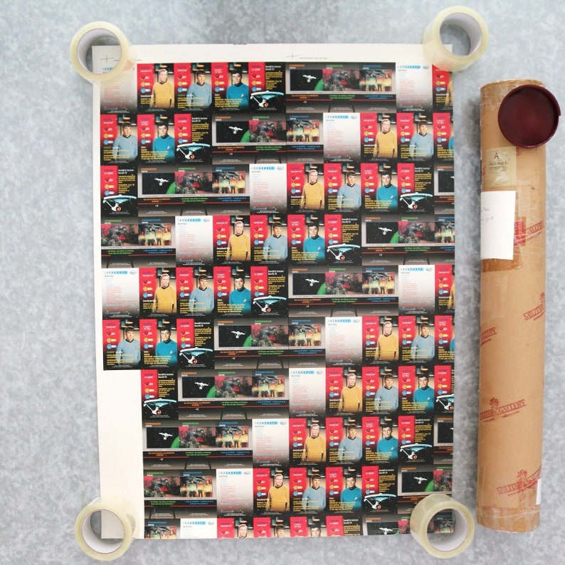 STAR Trek UNCUT TESTPRINT Trading Cards Poster Game Tos - Etsy