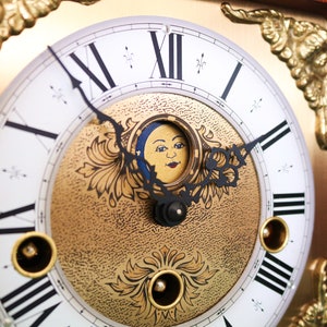 CHRISTIAAN HUYGENS Mantel Clock + Console! Vintage WESTMINSTER! Chime ...