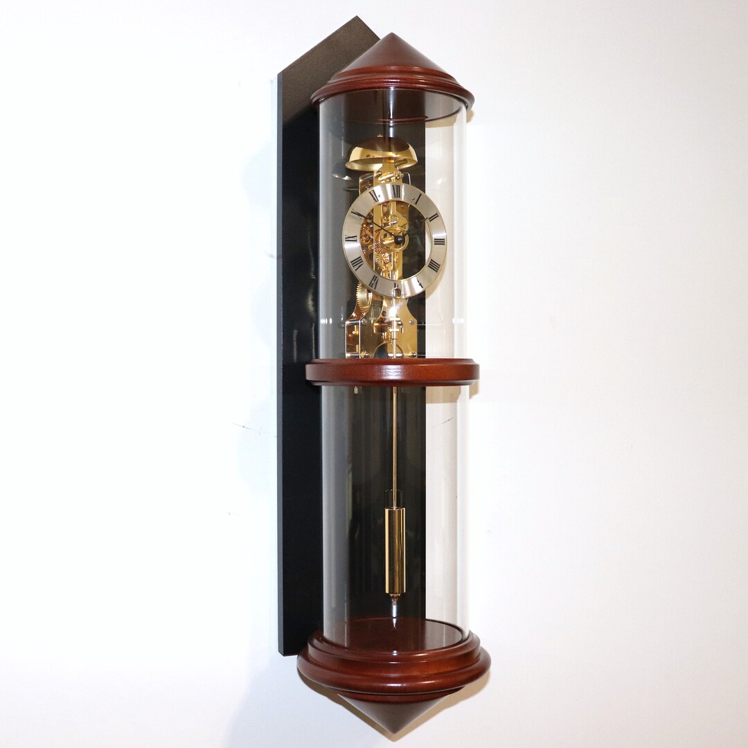 HERMLE Design! Wall Top Clock Double Glass CILINDER!! Skeleton ...