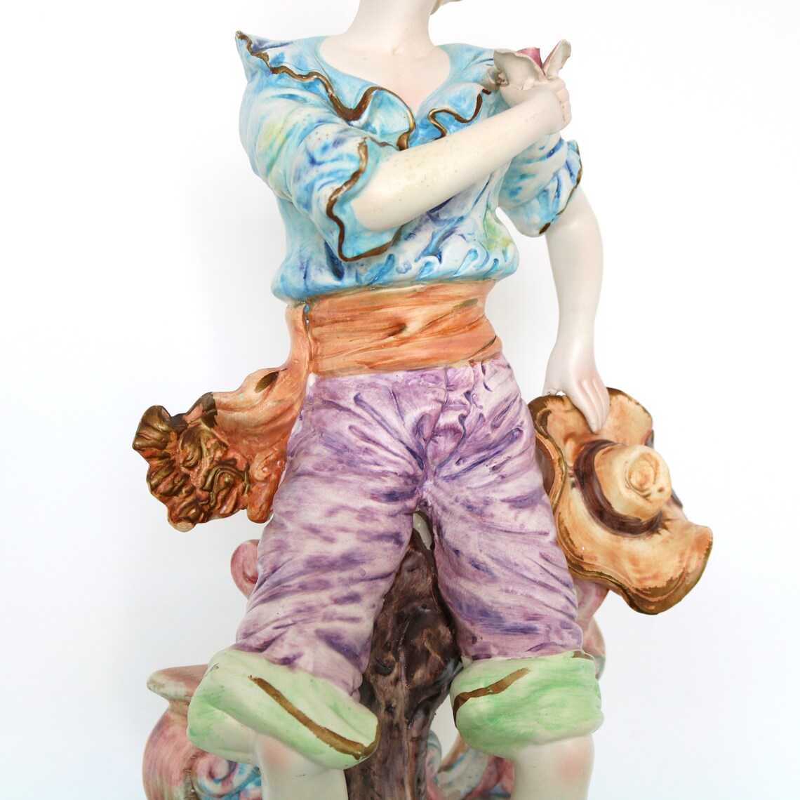 Vintage Figurine ITALIAN CAPODIMONTE HUGE 27 Inch Top - Etsy