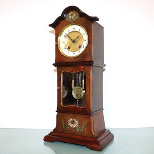 PFEILKREUZ JUNGHANS Mantel Clock Antique Baby Mini Grandfathers Germany ...