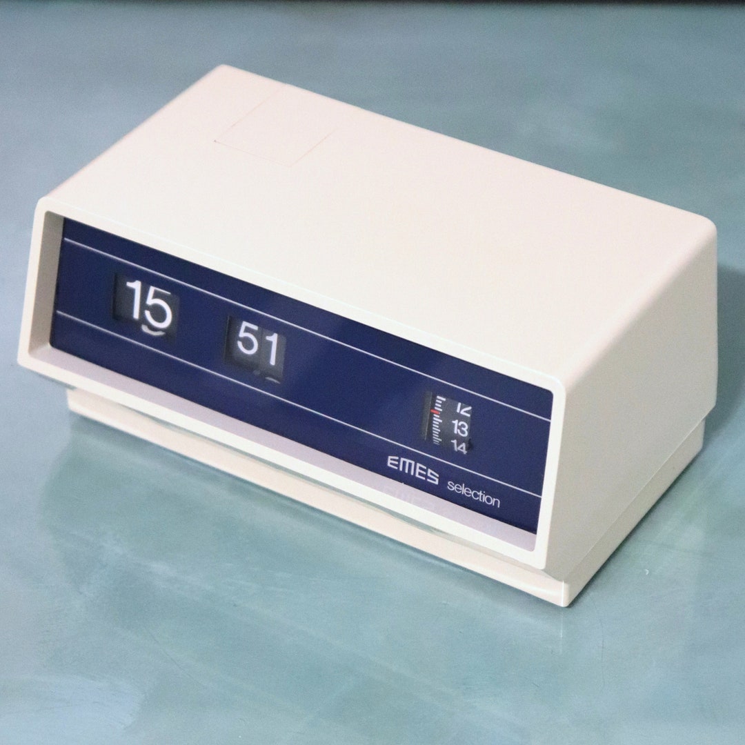 EMES Flipclock ROLLING Flip Mantel Clock LIGHT Vintage Mechanical ...