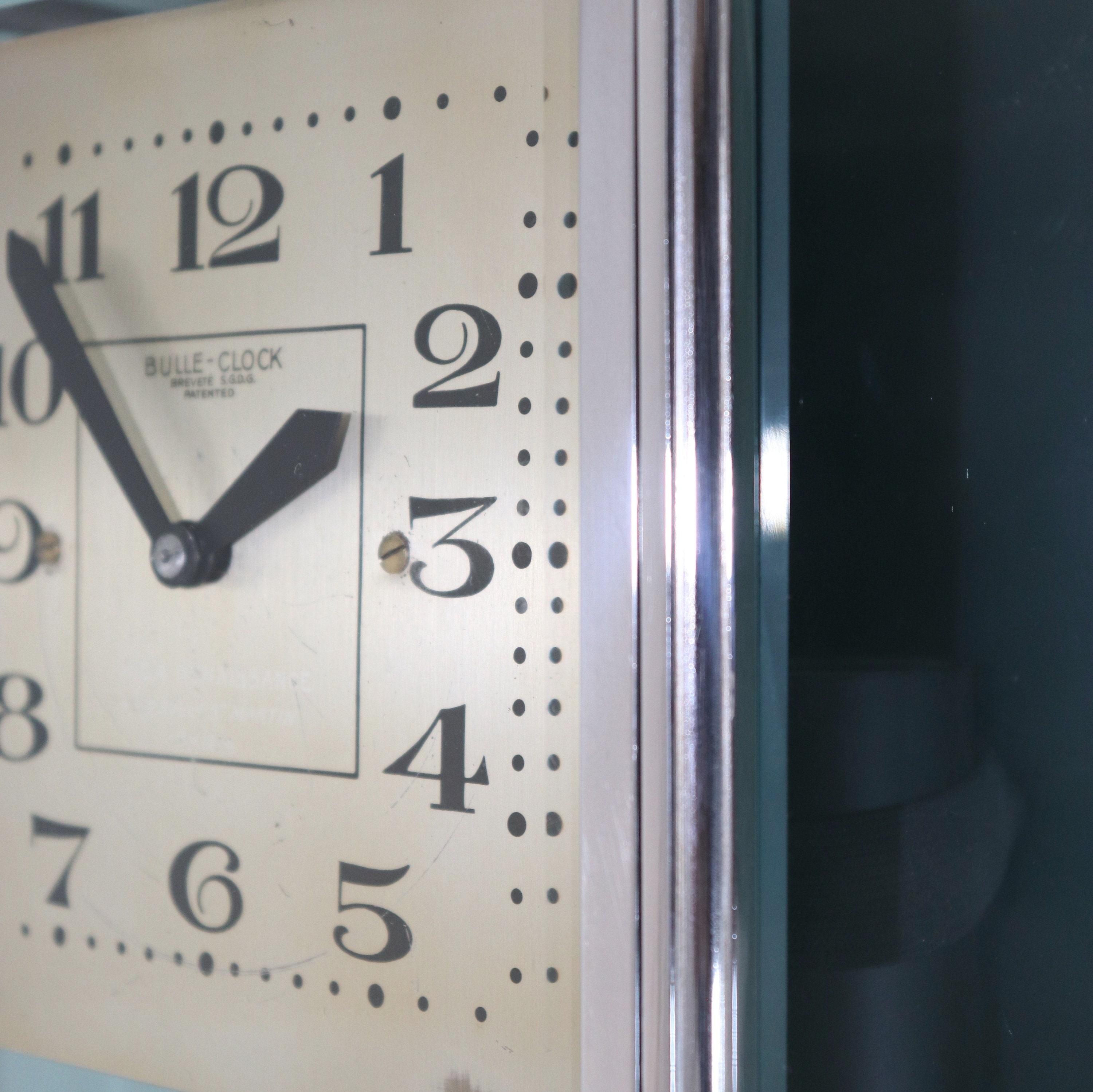 BULLE ELECTRIC C1938 Wall Top Clock CHROME Antique French | Etsy