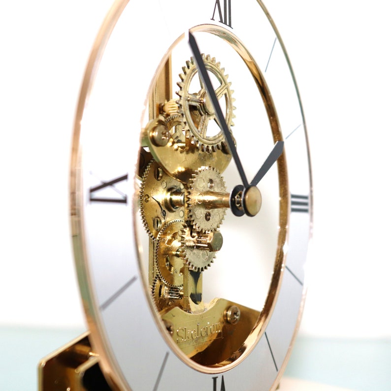 SKELETON Mantel Clock Vintage PYRAMID Translucent Dome - Etsy