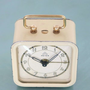 PETER Alarm Mantel Clock MINI BABY Vintage 1950s Restored & Serviced ...