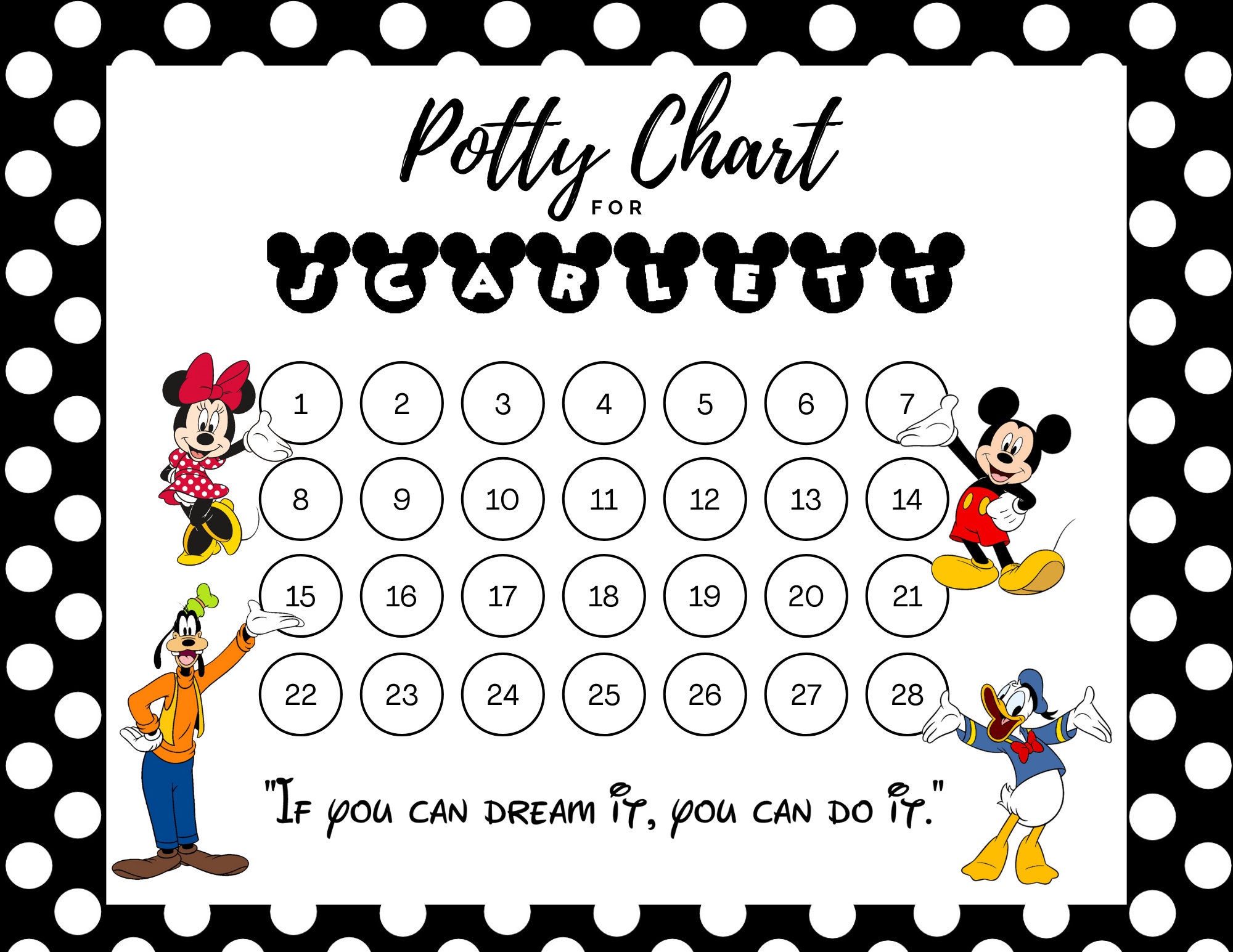 CUSTOMIZED: Potty Training Sticker Reward Chart - Etsy