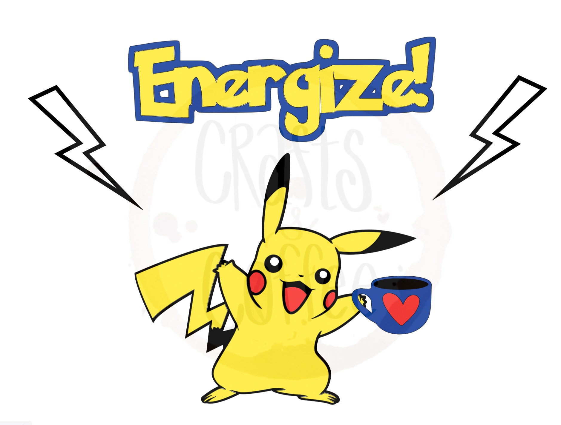 Pokemon/pikachu Coffee Digital Design - Etsy