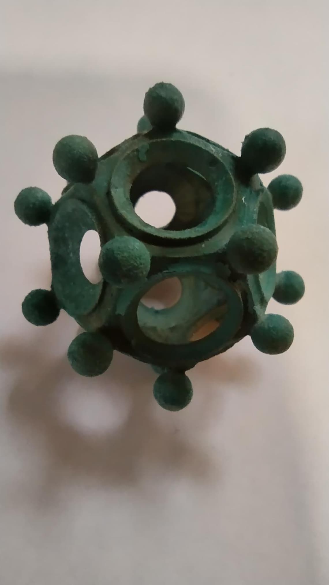 RARE ANTIQUE Roman Dodecahedron Bronze Original 100% Size - 3.4 Cm (1. ...