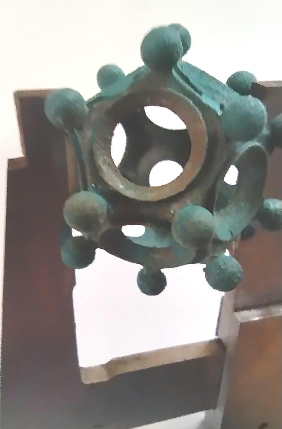 RARE ANTIQUE Roman Dodecahedron Bronze Original 100% Size - 3.4 Cm (1. ...