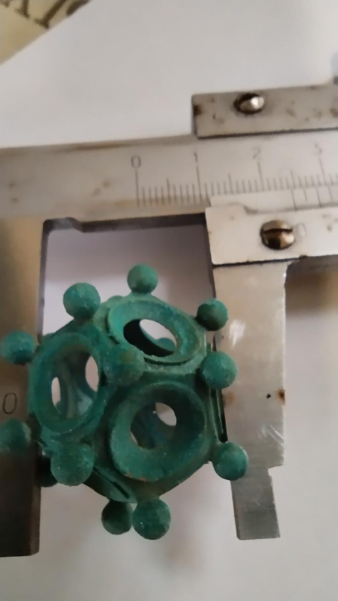 RARE ANTIQUE Roman Dodecahedron Bronze Original 100% Size - 3.4 Cm (1. ...