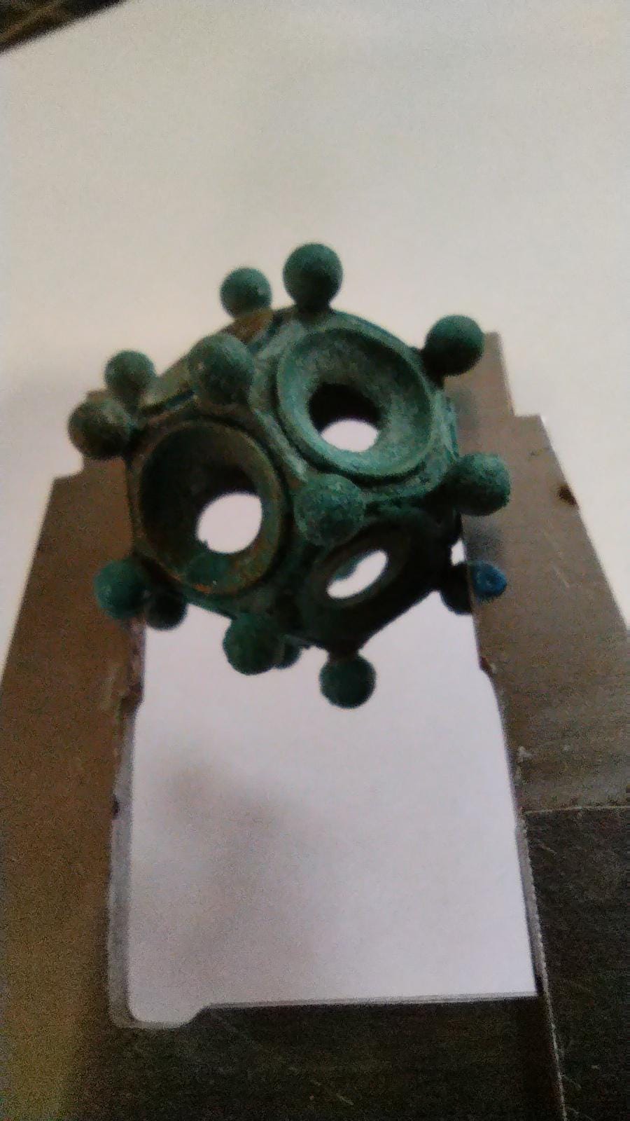 RARE ANTIQUE Roman Dodecahedron Bronze Original 100% Size - 3.4 Cm (1. ...