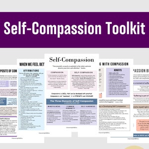 Self-compassion Cheat Sheet Self-compassion Practicing Self-compassion Therapy Worksheets on ...
