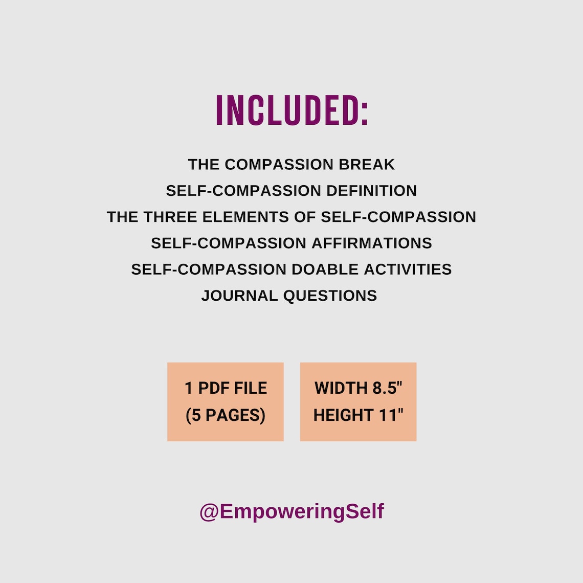 Self-compassion Toolkit, Self-care, Love, Help, Worth, Affirmations ...
