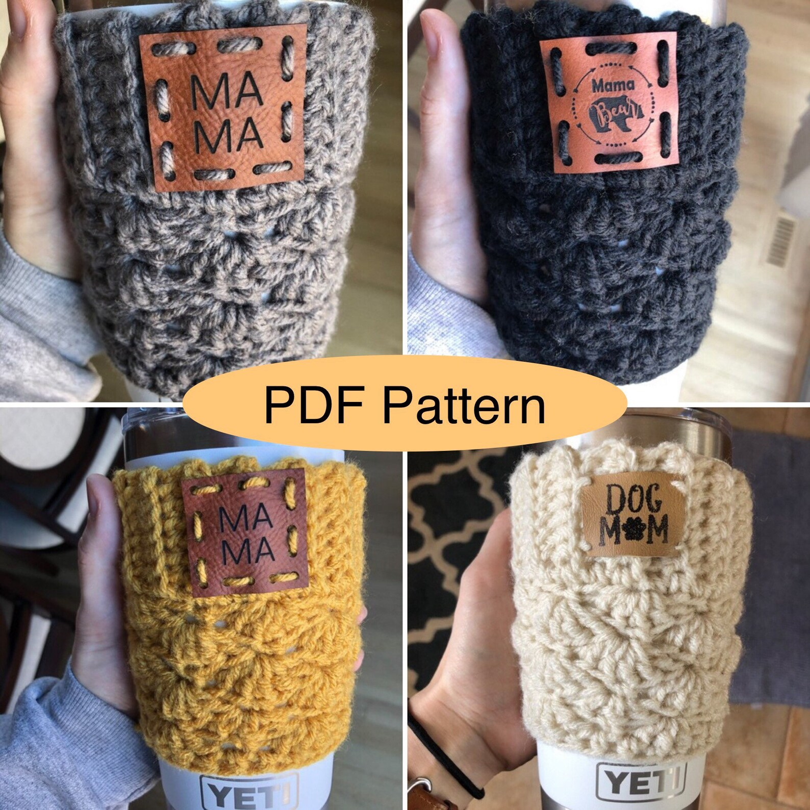 PATTERN Tumbler Cozy PDF Digital Pattern yeti Tumbler Cozy - Etsy