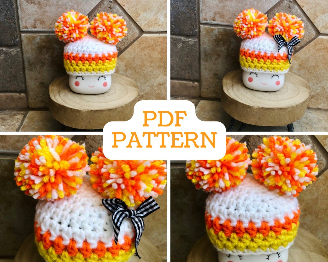 PATTERN Candy Corn Pom Mug Hat Rae Dunn Halloween Fall Candy - Etsy