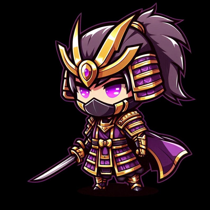 Cartoon Samurai .png Digital Download - Etsy