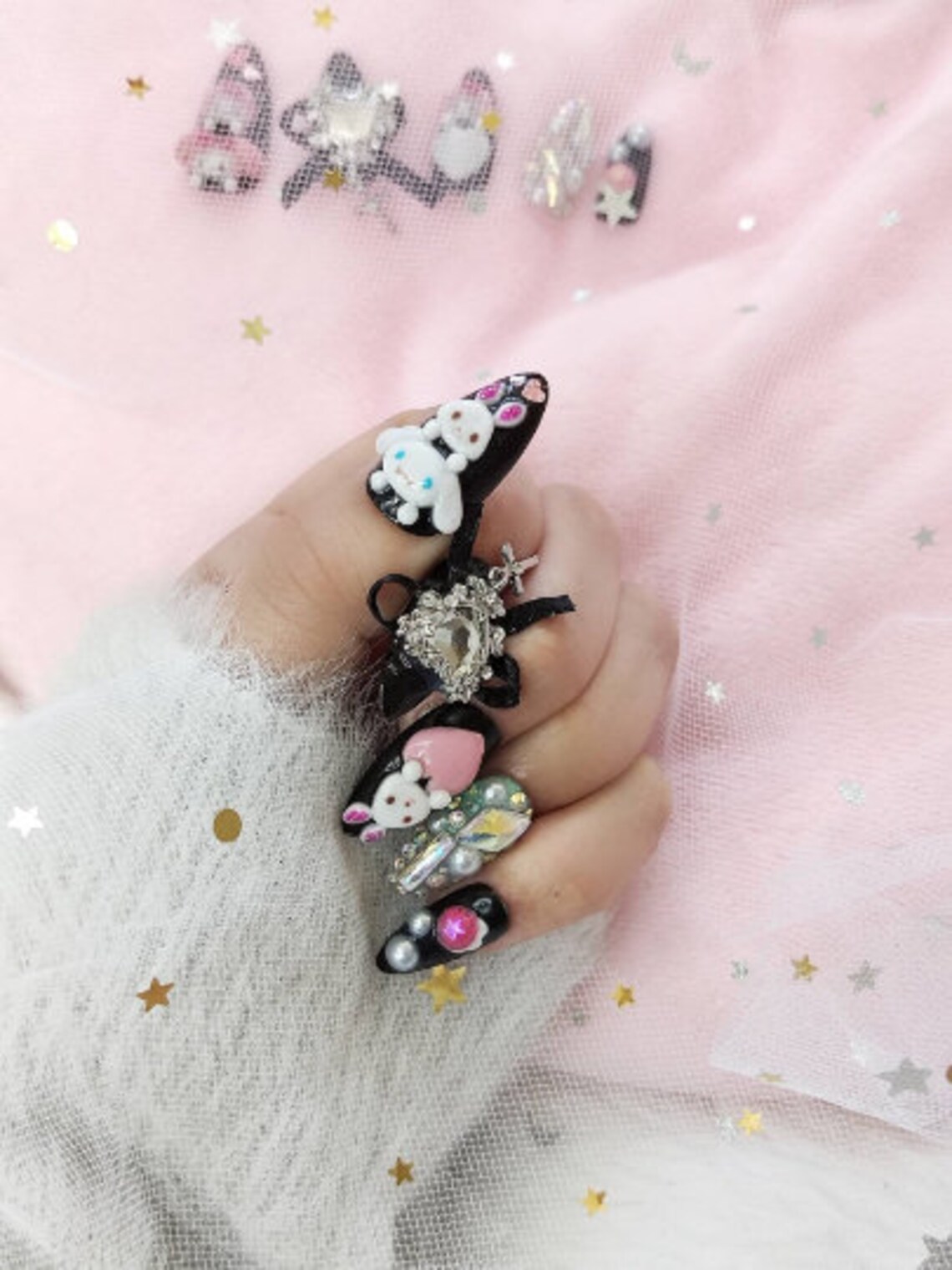 Black Mymelo X Cinnamo Nail - Etsy
