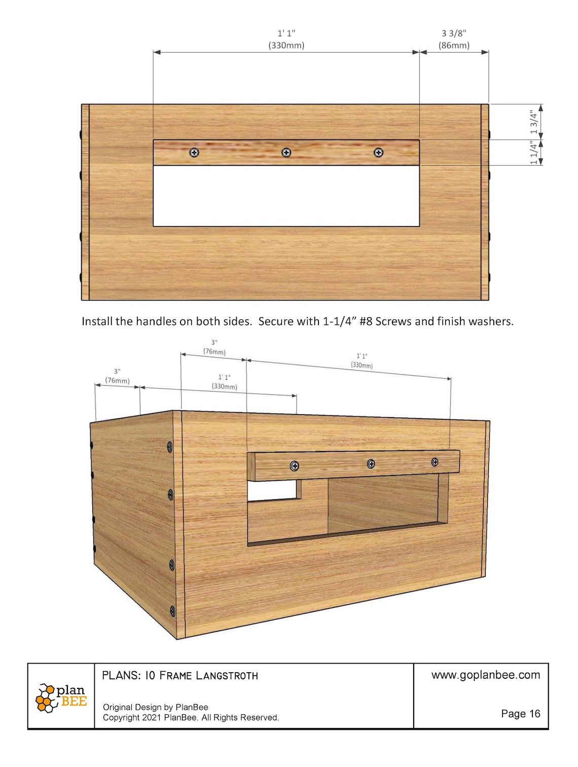 DIY Beehive Plans - Langstroth 10-frame - Beekeeping DIY Bee Hive ...