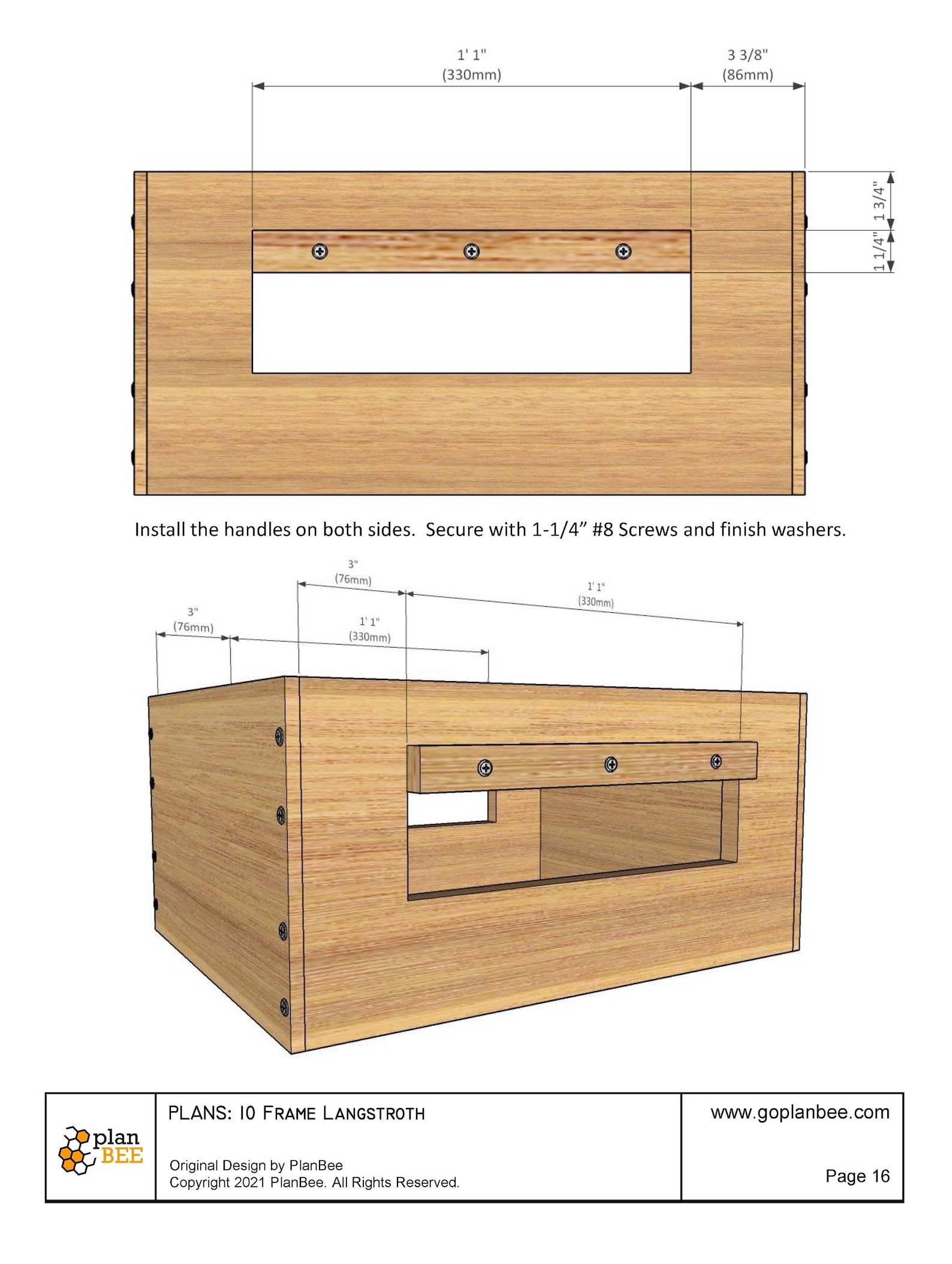 DIY Beehive Plans - Langstroth 10-frame - Beekeeping DIY Bee Hive ...